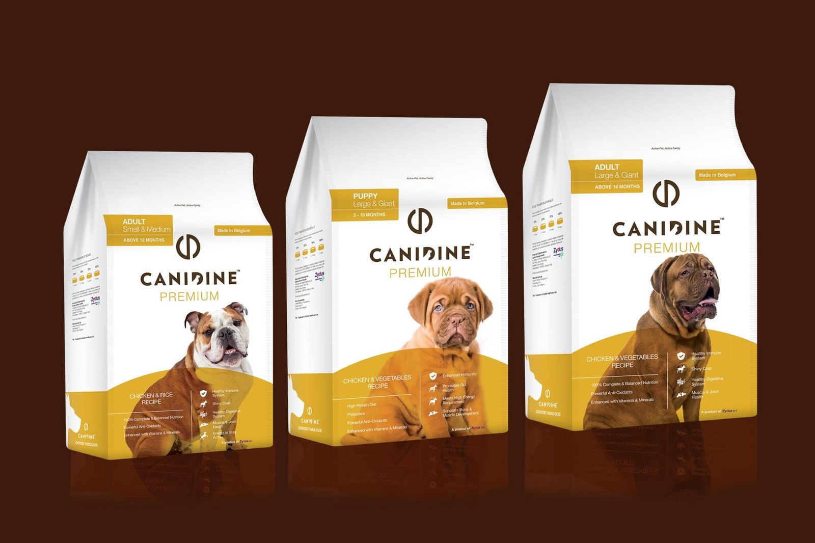 Canidine Premium: Dog Food Packaging Design by AdVoice Inc.